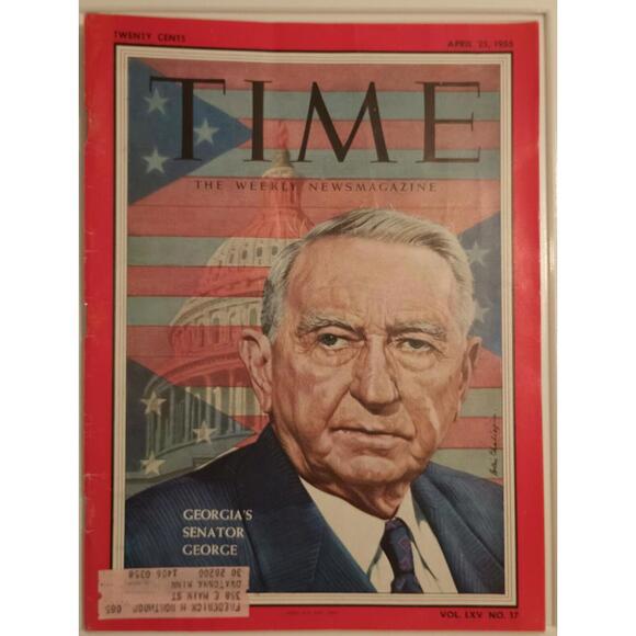 Other | Vintage 1953 Time Magazine Featuring Georgias Senator George ...